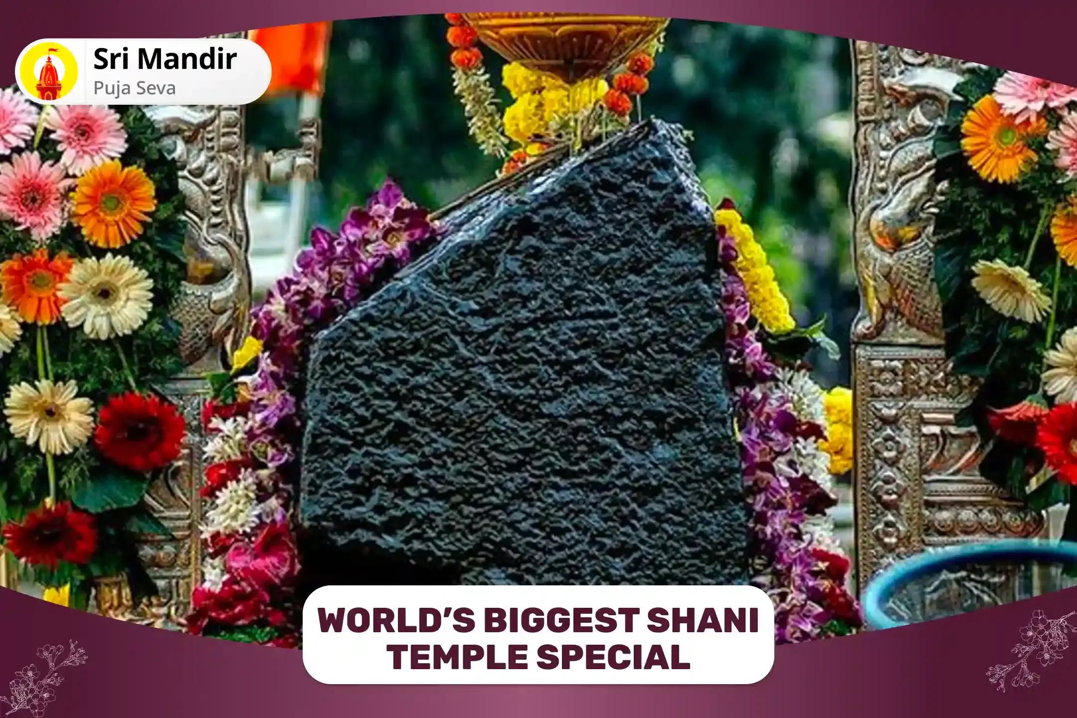 World’s Biggest Shani Temple Special Shani Til Tel Abhishek and Saade ...